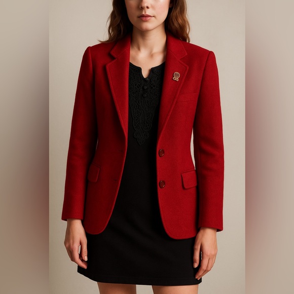 Pendleton | Jackets & Coats | Vintage Pendleton Red Wool Blazer 0 ...
